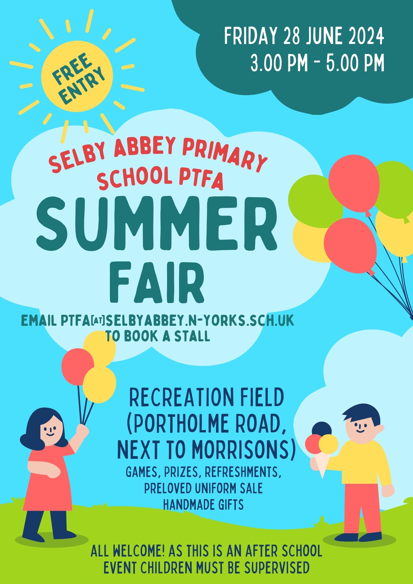 Selby Abbey Primary School PTFA Summer Fair 2024 - Selby Town Council